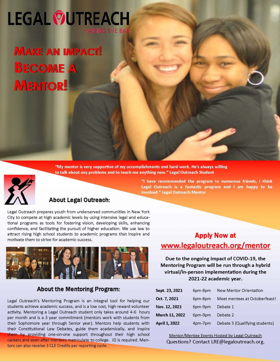 Legal Outreach Invites You to Become a Mentor for High School Students ...
