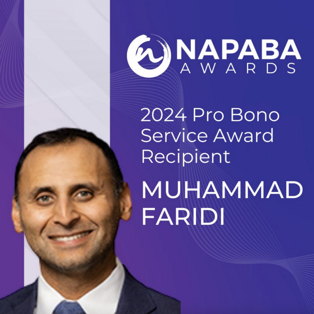 AABANY Congratulates Muhammad Faridi on Receiving the 2024 NAPABA Pro ...